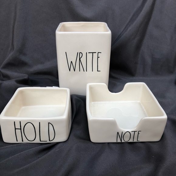 Rae Dunn | Other | Rae Dunn Take Note Hold Write Desk Set Organizer ...